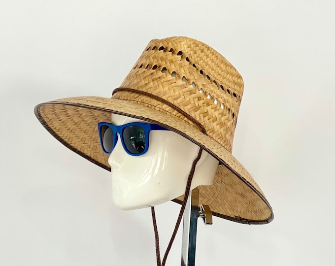 Young Kiddos Straw Hat, Ventilated, Adjustable Chin Strap, Elastic ...