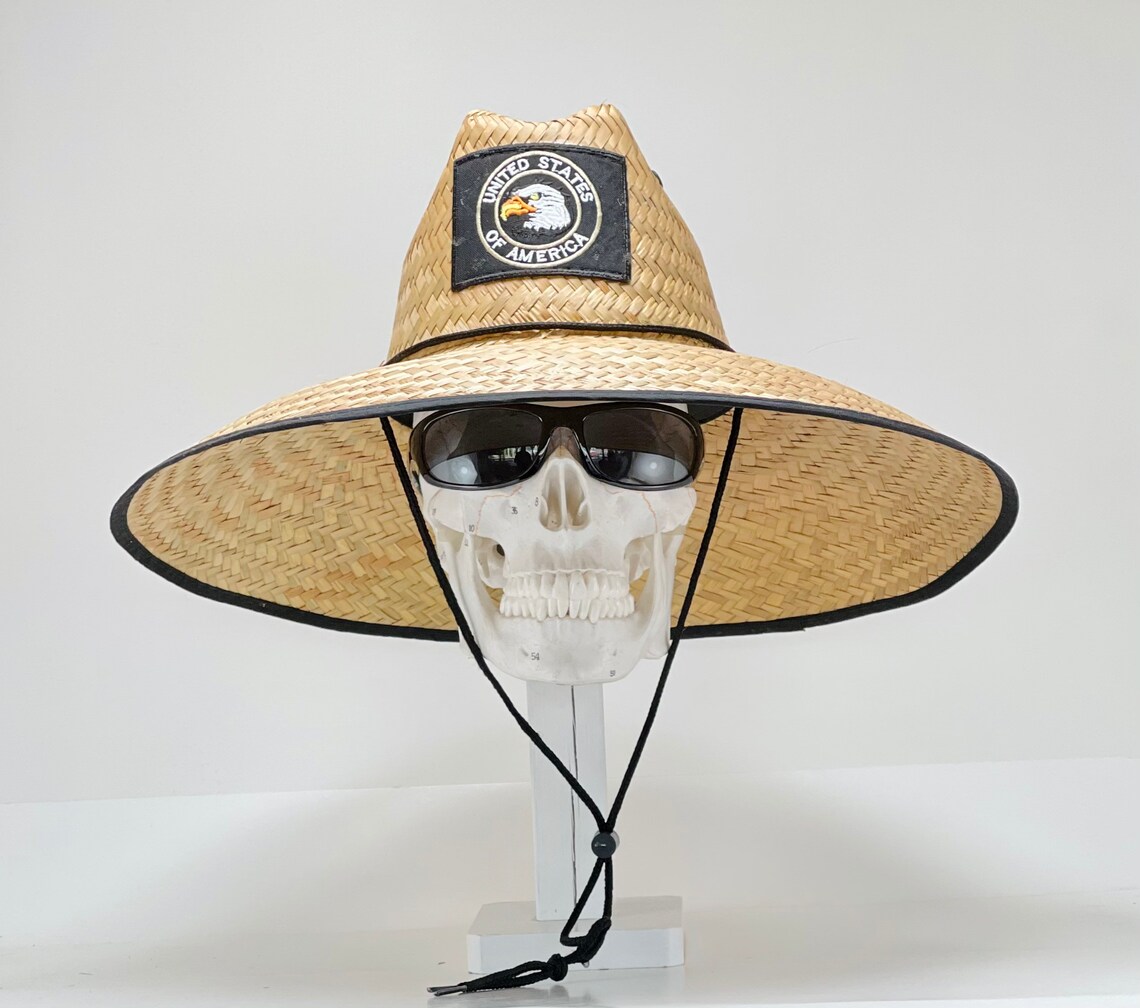 Straw Hat With USOA Eagle Emblem Brim Size 5.50 Inches - Etsy