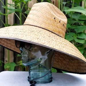 Ladies Jumbo Brown Gardening Straw Hat, Aprox 20x20 Maximum Sun ...