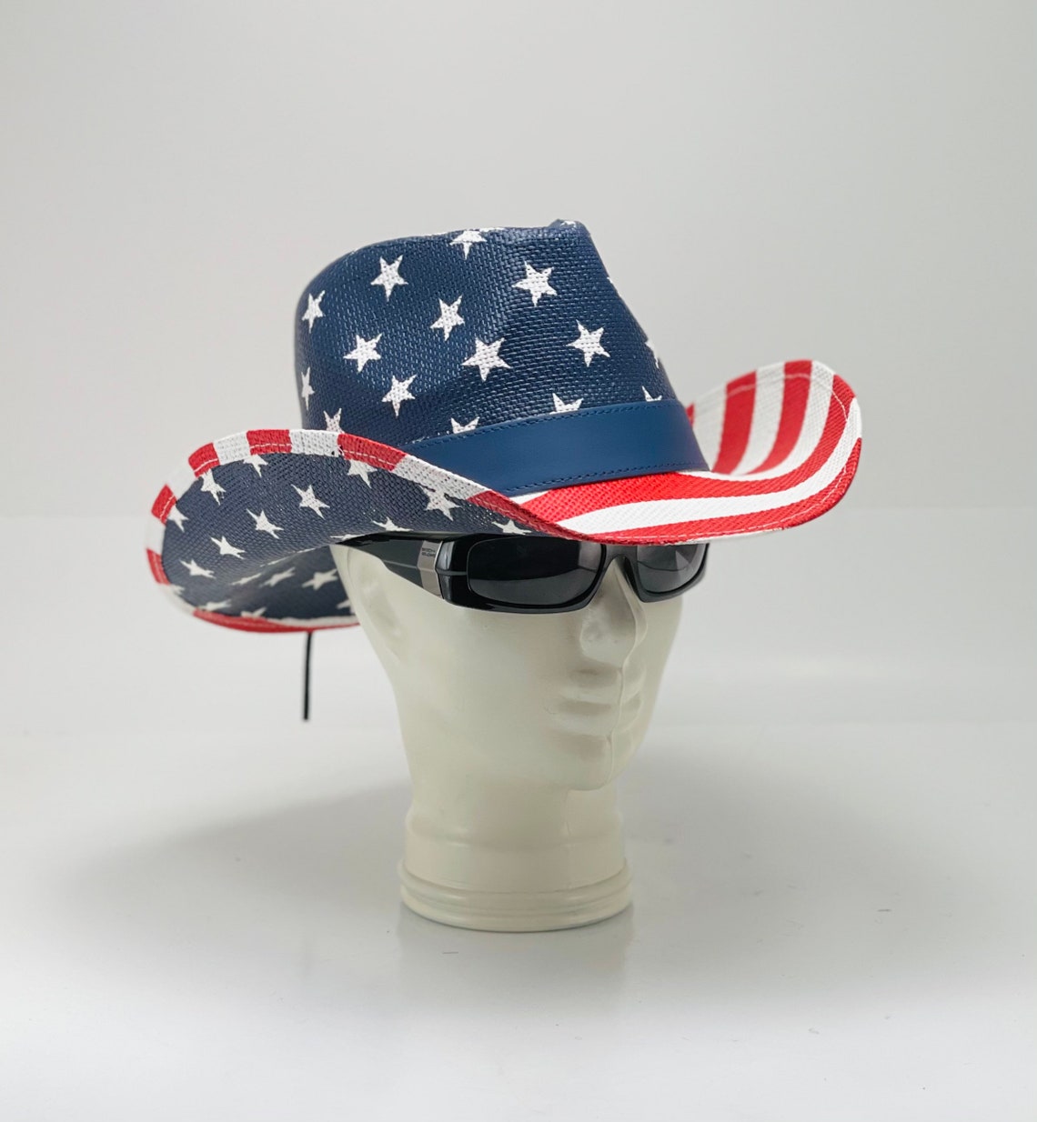 Patriotic Cowboy Flag Hat one size fits all overall size | Etsy