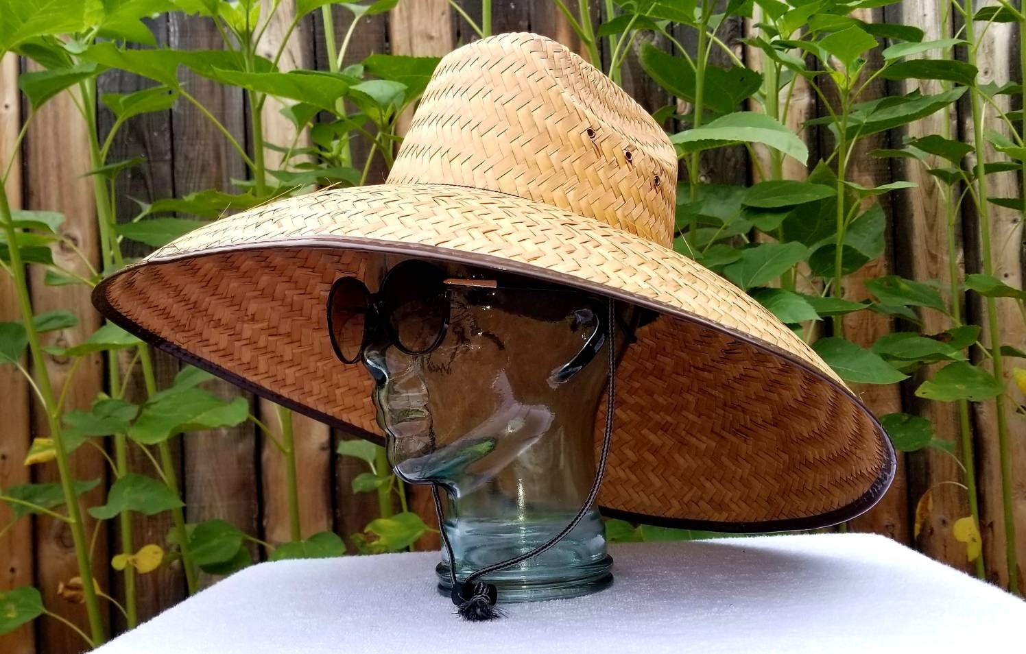 Ladies Jumbo Brown Gardening Straw Hat Aprox 20x20 Maximum - Etsy