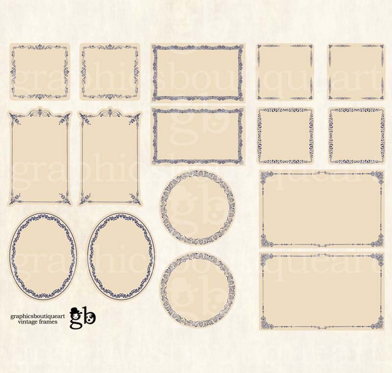 Vintage Labels, Digital Printable Labels for Scrapbooking and Crafts ...