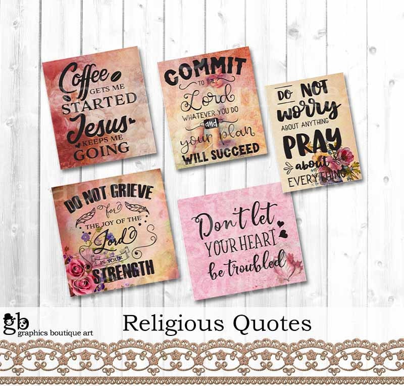 Religious Quotes, Printable Faith and Prayer Journaling, Ephemera ...