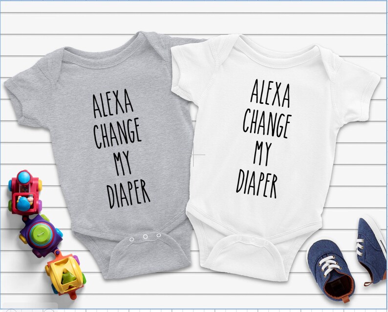 Alexa Change My Diaper Onesie - Etsy