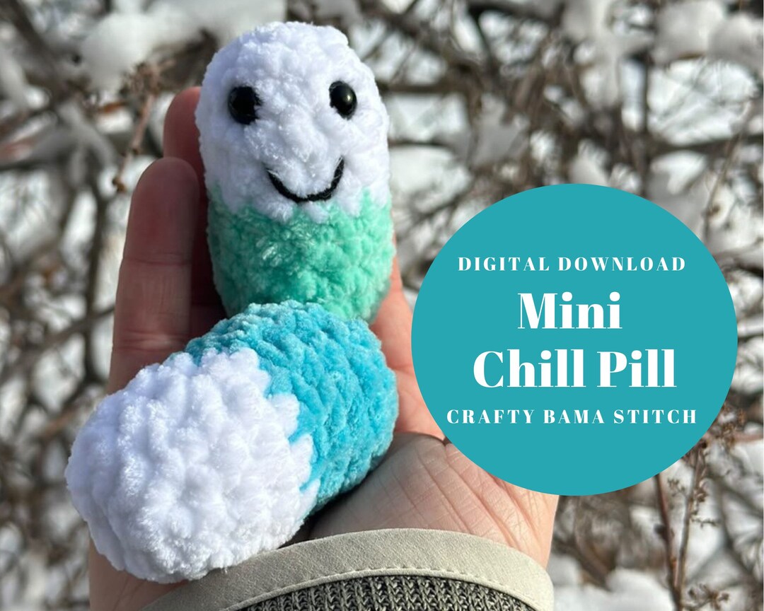 Crochet PATTERN - Mini Chill Pill, Amigurumi Pattern, Crochet Pattern ...