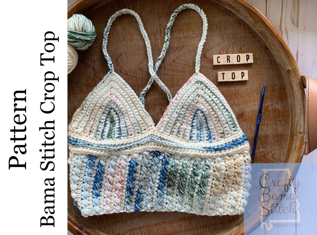 Bama Stitch Crop Top, Crochet Summer Top, Crochet Crop Top Pattern ...
