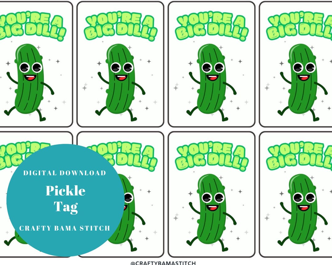 You're a Big Dill, Pickle Tag, Dill Pickle, Tag, Price Tag, Crochet ...