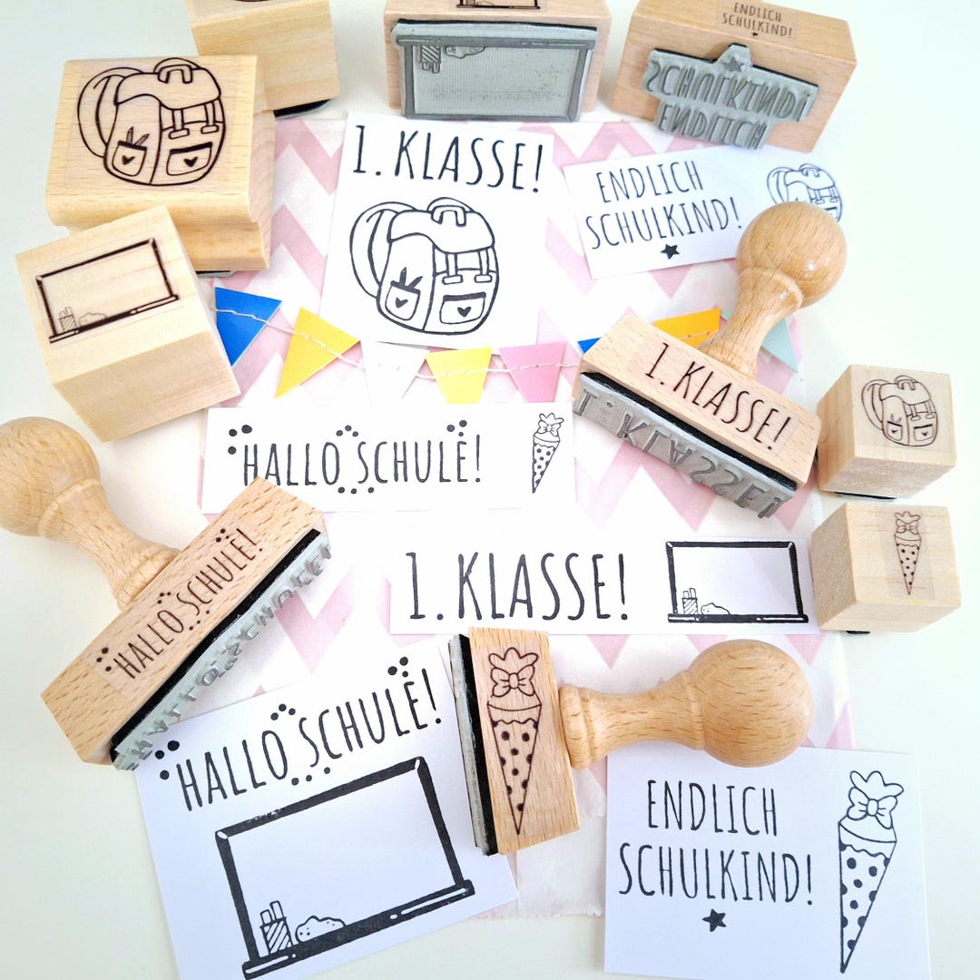 Stamp School Enrollment School Stamp Schoolchild Satchel Stamp School ...