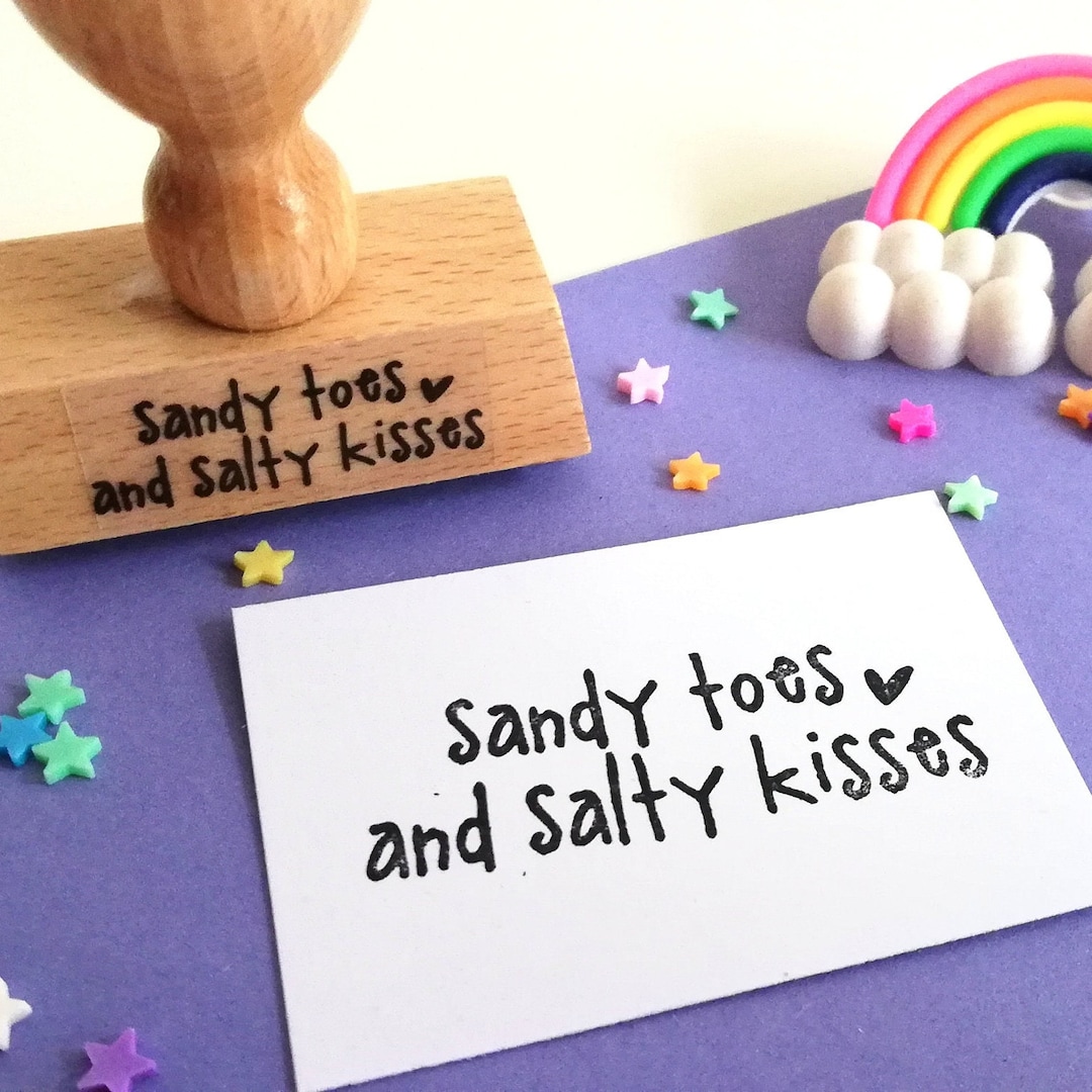Stamp Sandy Toes and Salty Kisses, Good Mood Stamp, Summer - Etsy