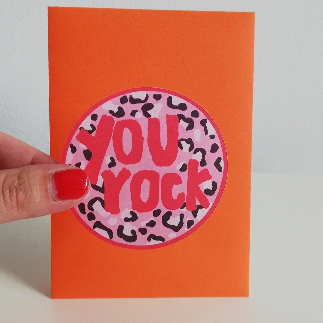 Jumbo Sticker, You Rock, Animal Print Sticker, Bullet Journal Sticker ...