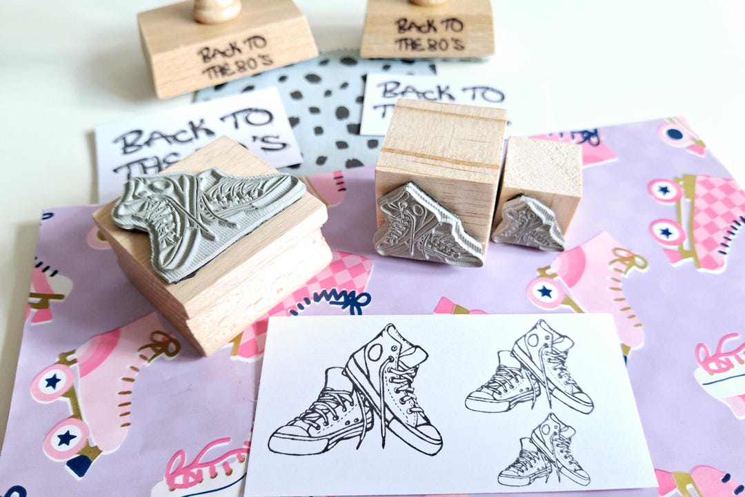 Retro Sneaker Stamp, Birthday Party Stamp, Sneaker Stamp - Etsy