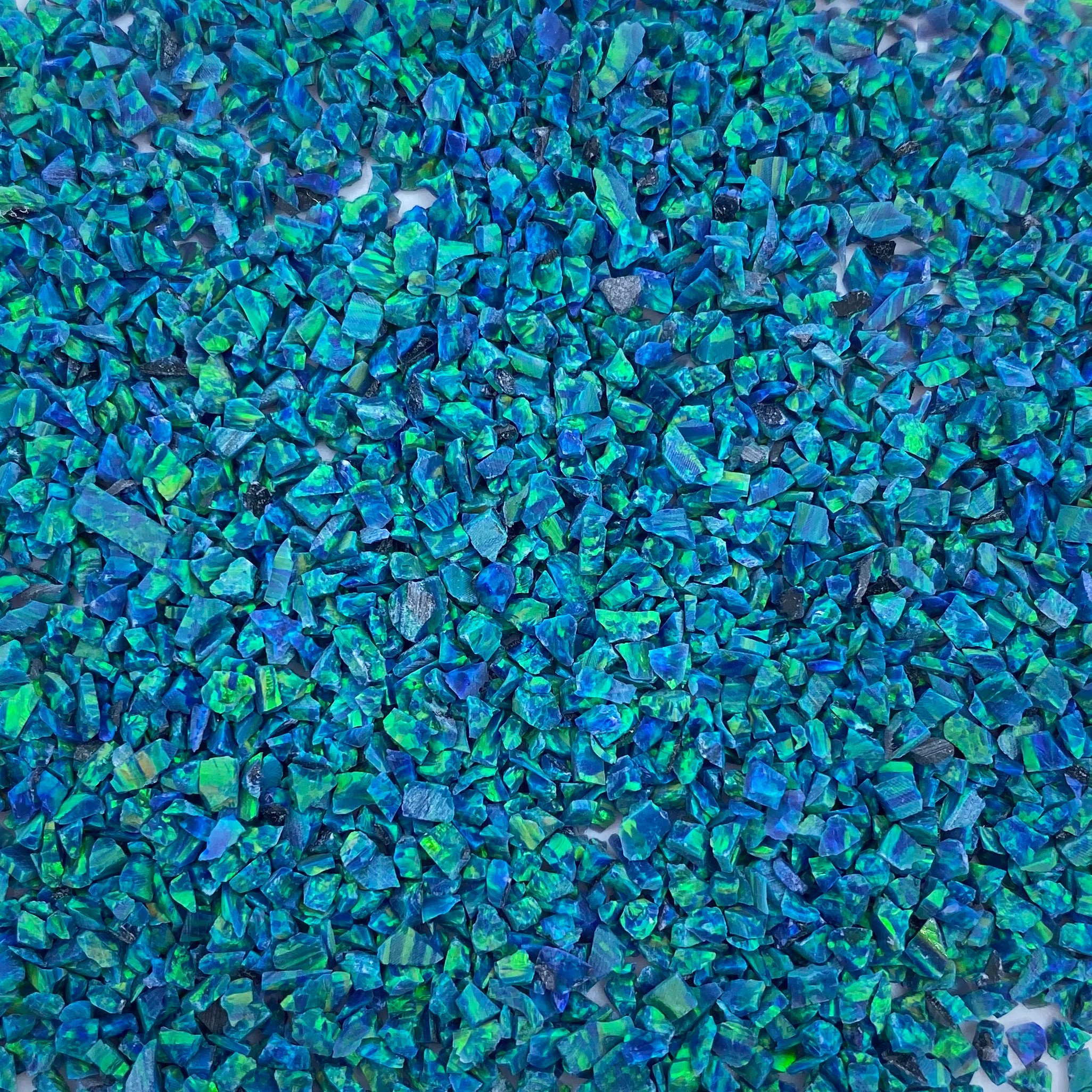 Crushed Peacock Opal, Crushed Opal for Inlay, Crushed Blue Opal, Blue ...
