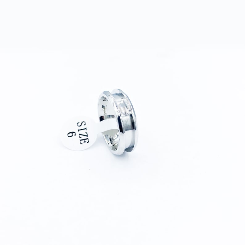 6mm and 4mm Cobalt Chromium Ring Blank for Inlay 6mm Wide | Etsy