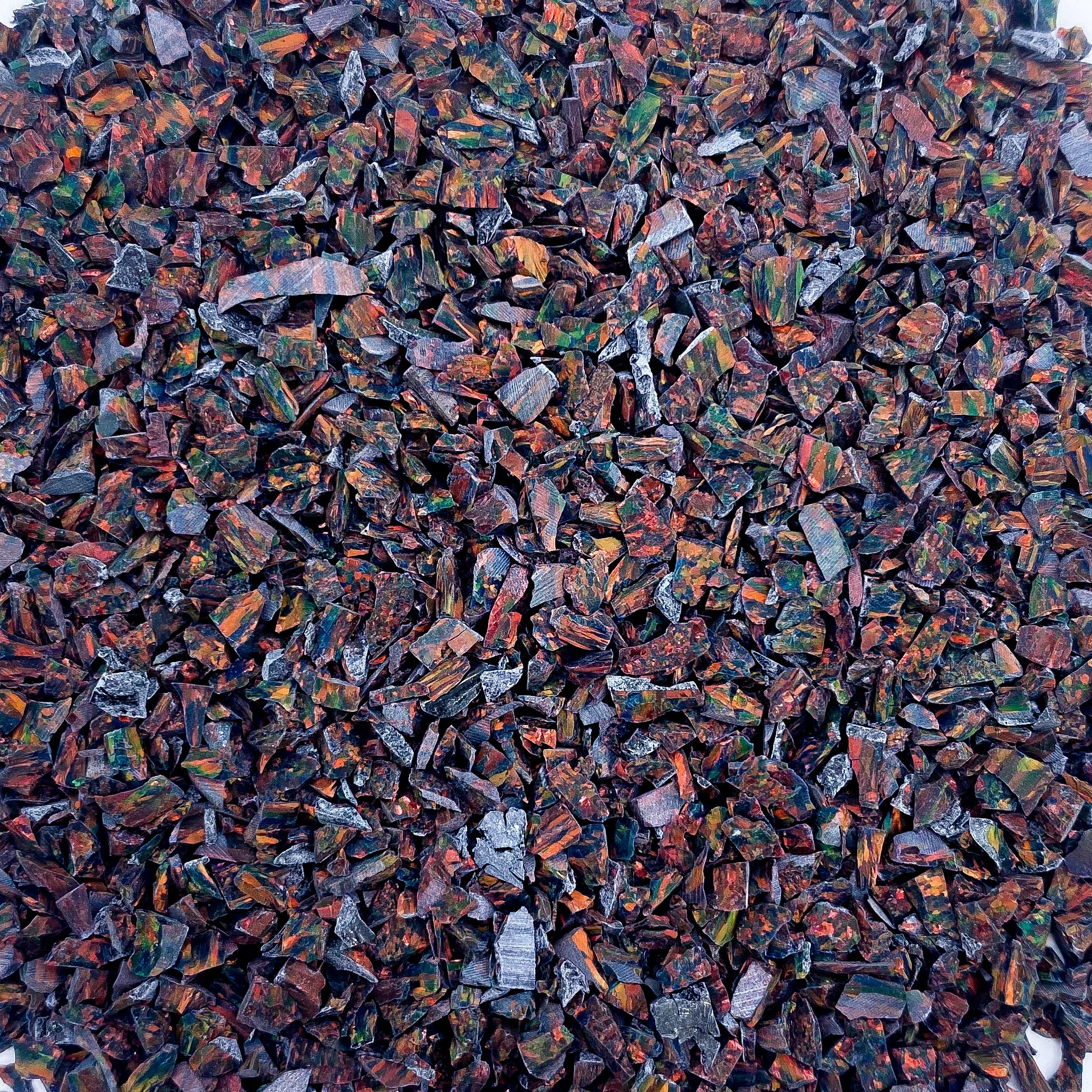 Crushed Ember Opal Crushed Opal for Inlay Crushed Black | Etsy