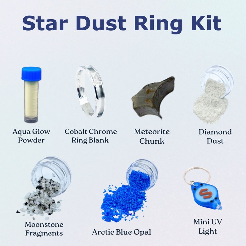 DIY Galaxy Ring Making Kit: Cobalt Chromium, Diamonds, Meteorite - Etsy