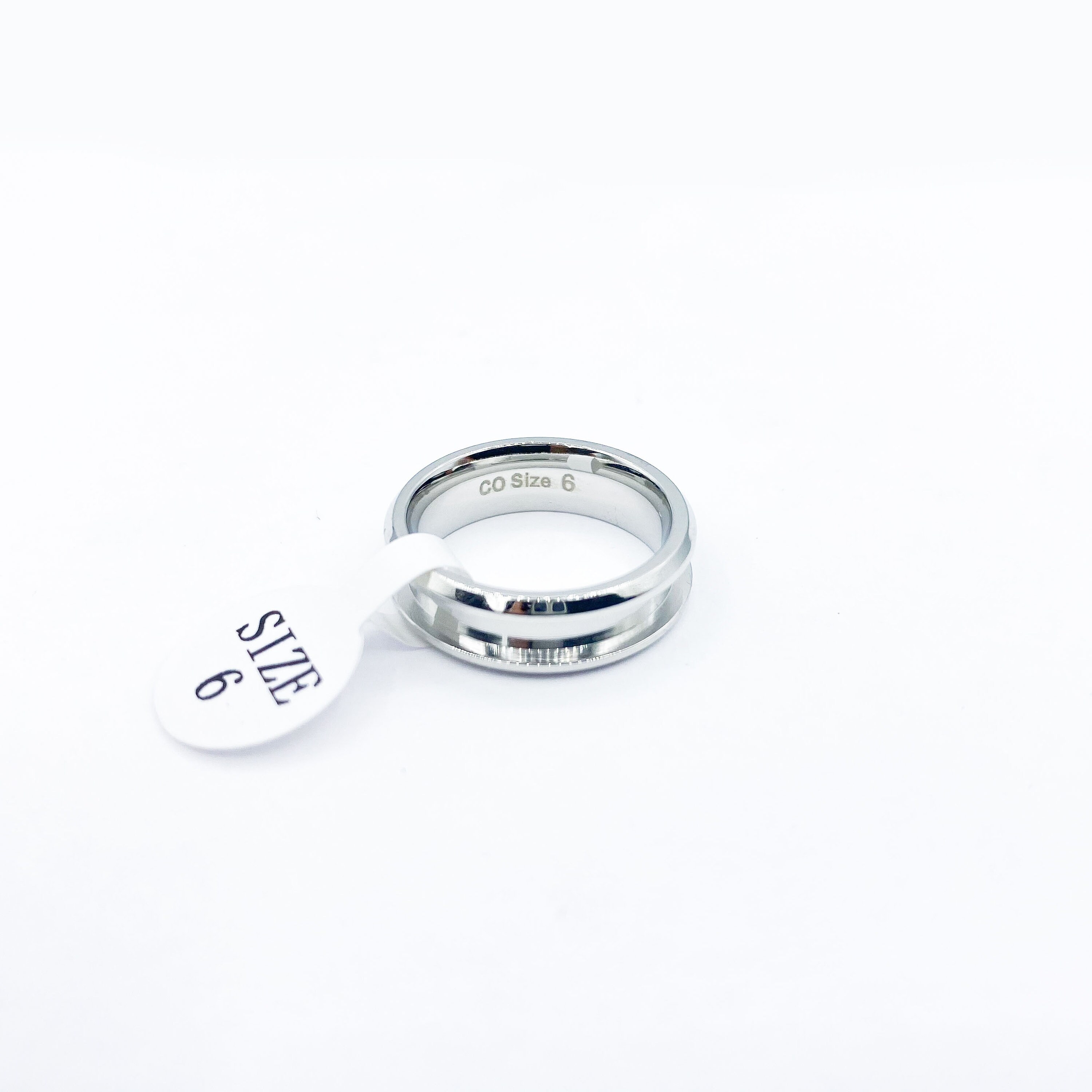 6mm and 4mm Cobalt Chromium Ring Blank for Inlay 6mm Wide - Etsy