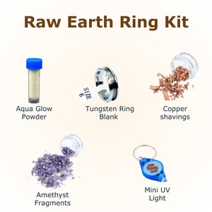 Ring Making Kit Raw Earth, Ring Blanks, DIY Ring, Handmade Jewelry ...
