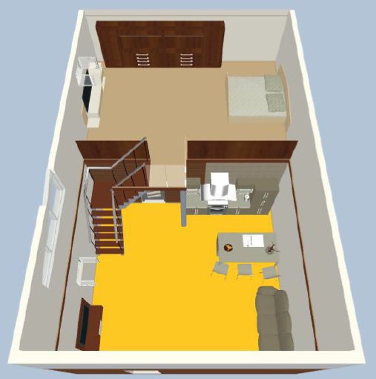1/2 Loft Tiny House Floor Plan Loft / Apartment / Loft House - Etsy Canada