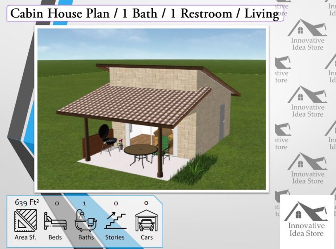 Pack 6 Guest Houses Design Small House Plan Tiny House / 1 | Etsy