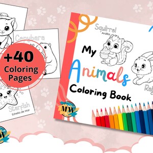 My Animals Coloring Book 40+ Incredibly Cute and Adorable Animals From ...