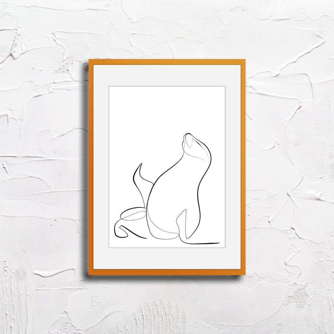 Foca_druckbare Digital DRAWING One Line Drawing One Line - Etsy