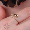 Dorica Beaded 14k Solid Gold Ring, Stackable, Dainty, Delicate Ring ...