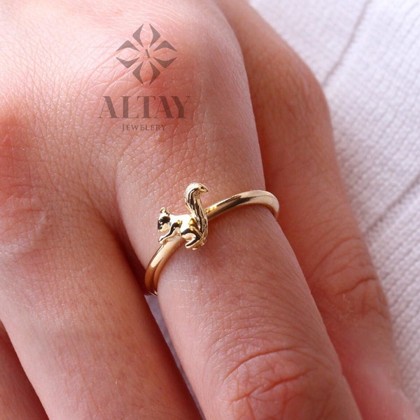 Squirrel Ring - Etsy