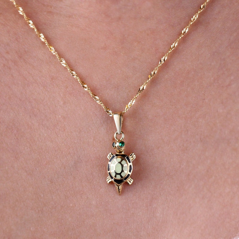 Turtle Necklace - Etsy