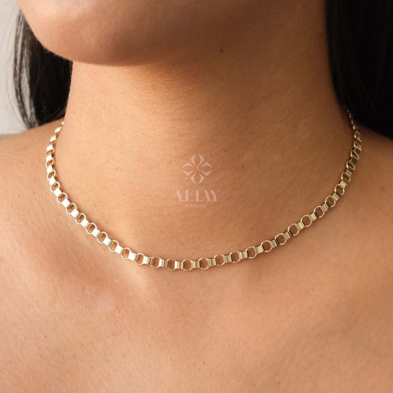 Rolo Chain Necklace - Etsy