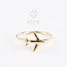 14K Solid Gold Airplane Ring, Aviation Gifts, Plane Gold Ring, Female ...