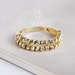14K Gold Tiny Ball Ring, Beaded Wedding Band, Ball Half Eternity Ring ...
