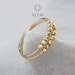 Dorica Beaded 14k Solid Gold Ring, Stackable, Dainty, Delicate Ring ...