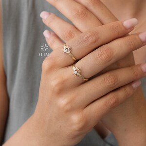 14K Gold Sunshine Ring, Full Sunburst Ring, Rising Sun Ring, Gold Crown ...