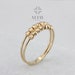 Dorica Beaded 14k Solid Gold Ring, Stackable, Dainty, Delicate Ring ...