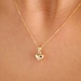 14K Gold Heart Necklace, Small Heart Pendant, Mini 3D Heart Charm ...