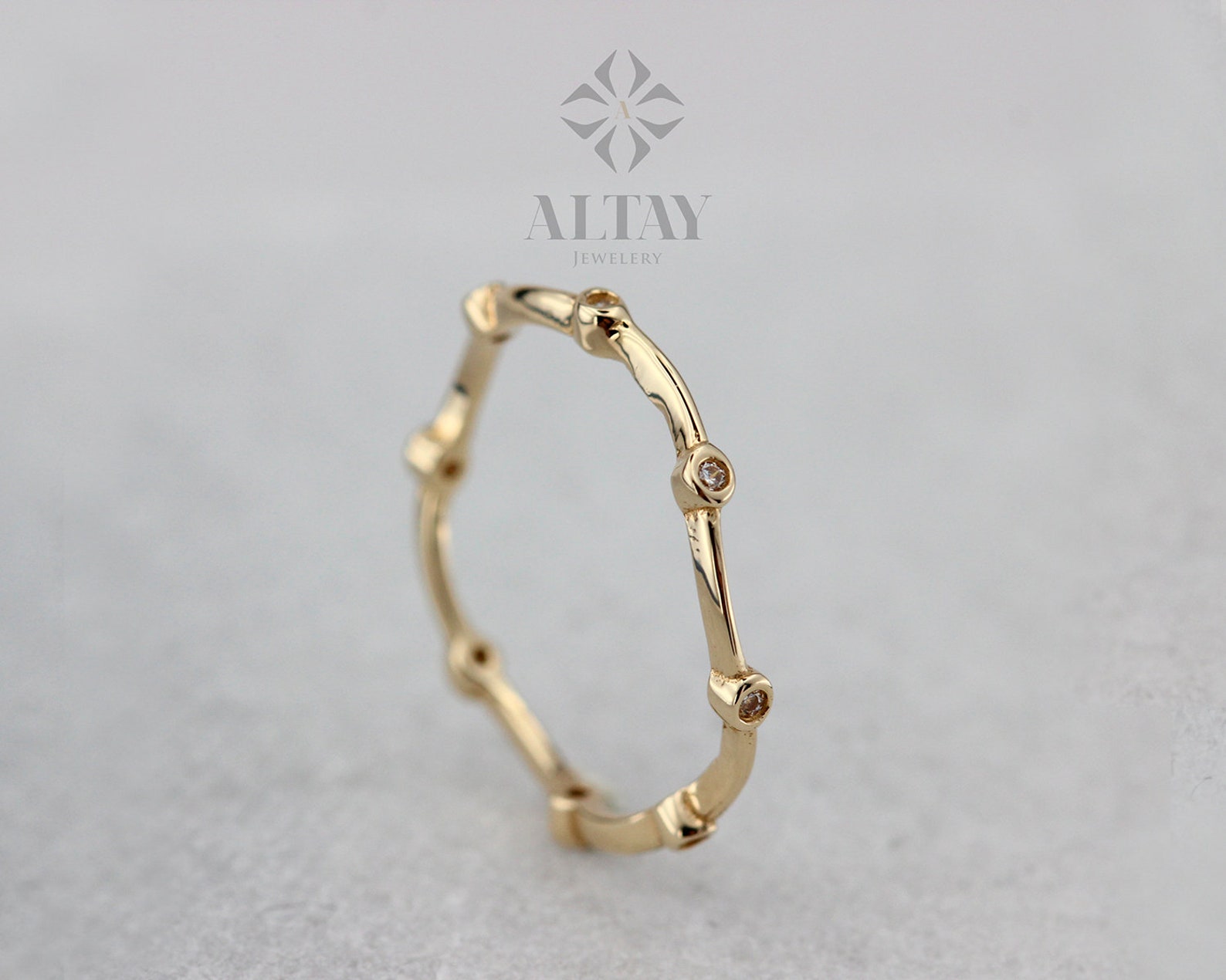 Minimalist 14k Solid Gold Ring Stacking Ring Thin Gold - Etsy