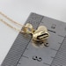14K Gold Heart Necklace, Small Heart Necklace, Mini 3D Heart Pendant ...