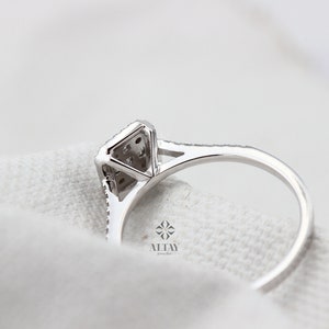 14K Gold Baguette Diamond Ring, Brilliant Diamond Engagement Ring ...