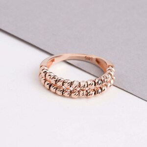 14K Gold Tiny Ball Ring, Beaded Wedding Band, Ball Half Eternity Ring ...