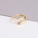 14K Gold Hug Ring Engraved Love Hugging Hands Ring Dainty - Etsy