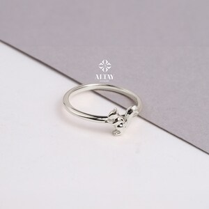 14K Gold Squirrel Ring, Solid Gold Squirrel Ring, Dainty Squirrel Ring ...