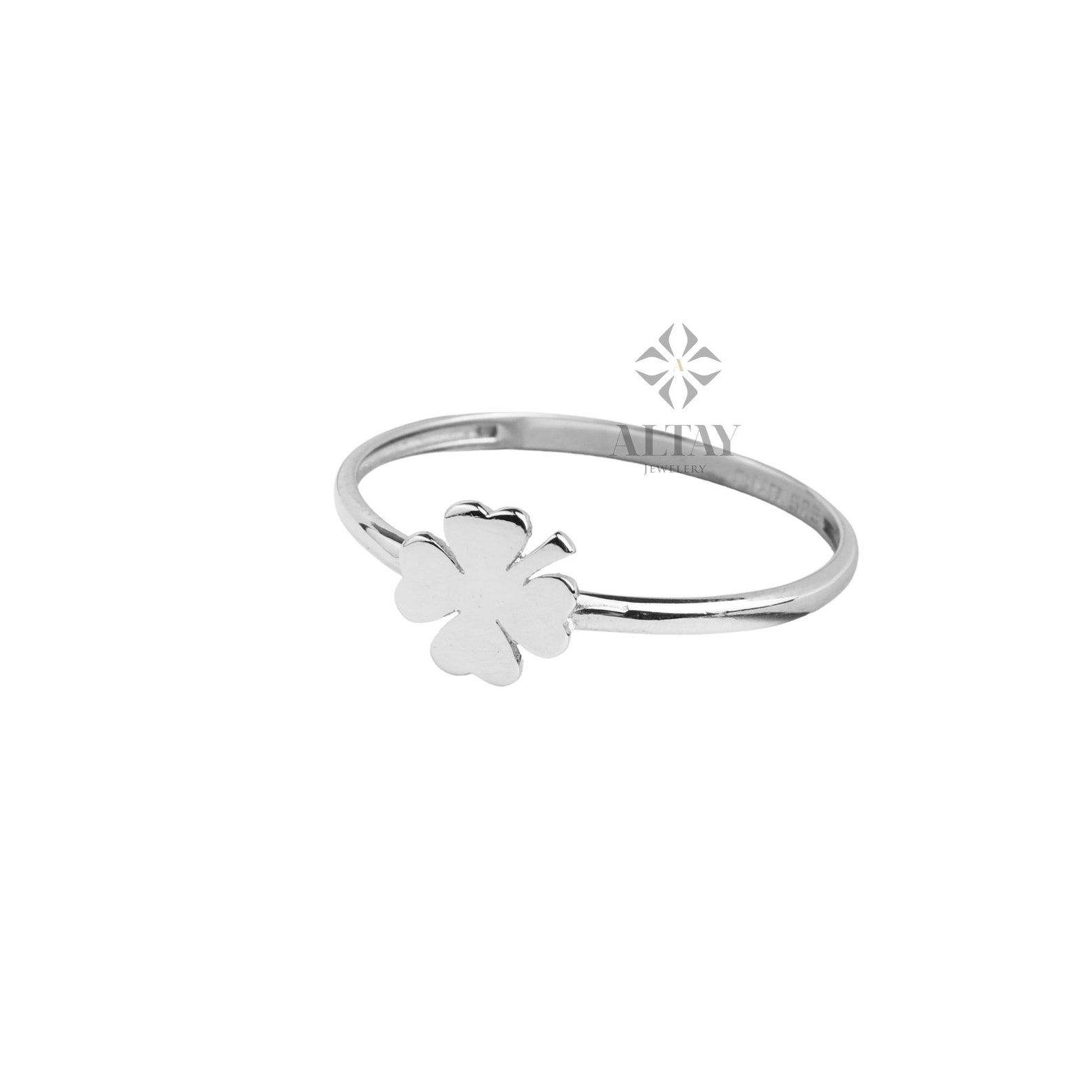 14K Gold Four Leaf Clover Ring, Dainty Good Luck Ring, Clover Lucky ...