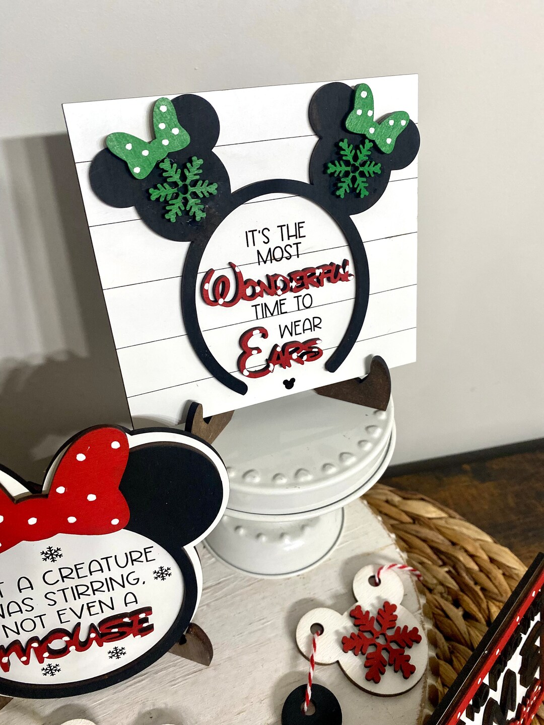 Disney Christmas Decor Disney Christmas Signs for Tiered Tray Decor ...