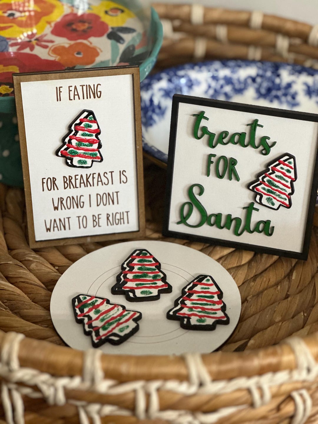 Little Debbie Tree Cake|mini Wod Sign|christmas Tree Sign|tiered Tray ...