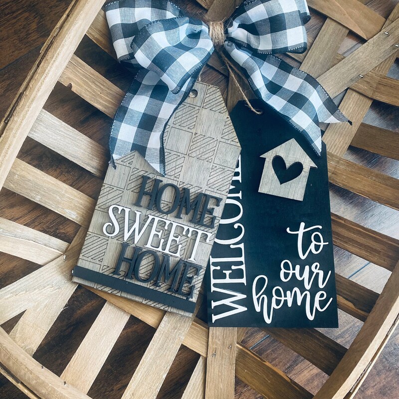 Large Wood Door Tags - Etsy