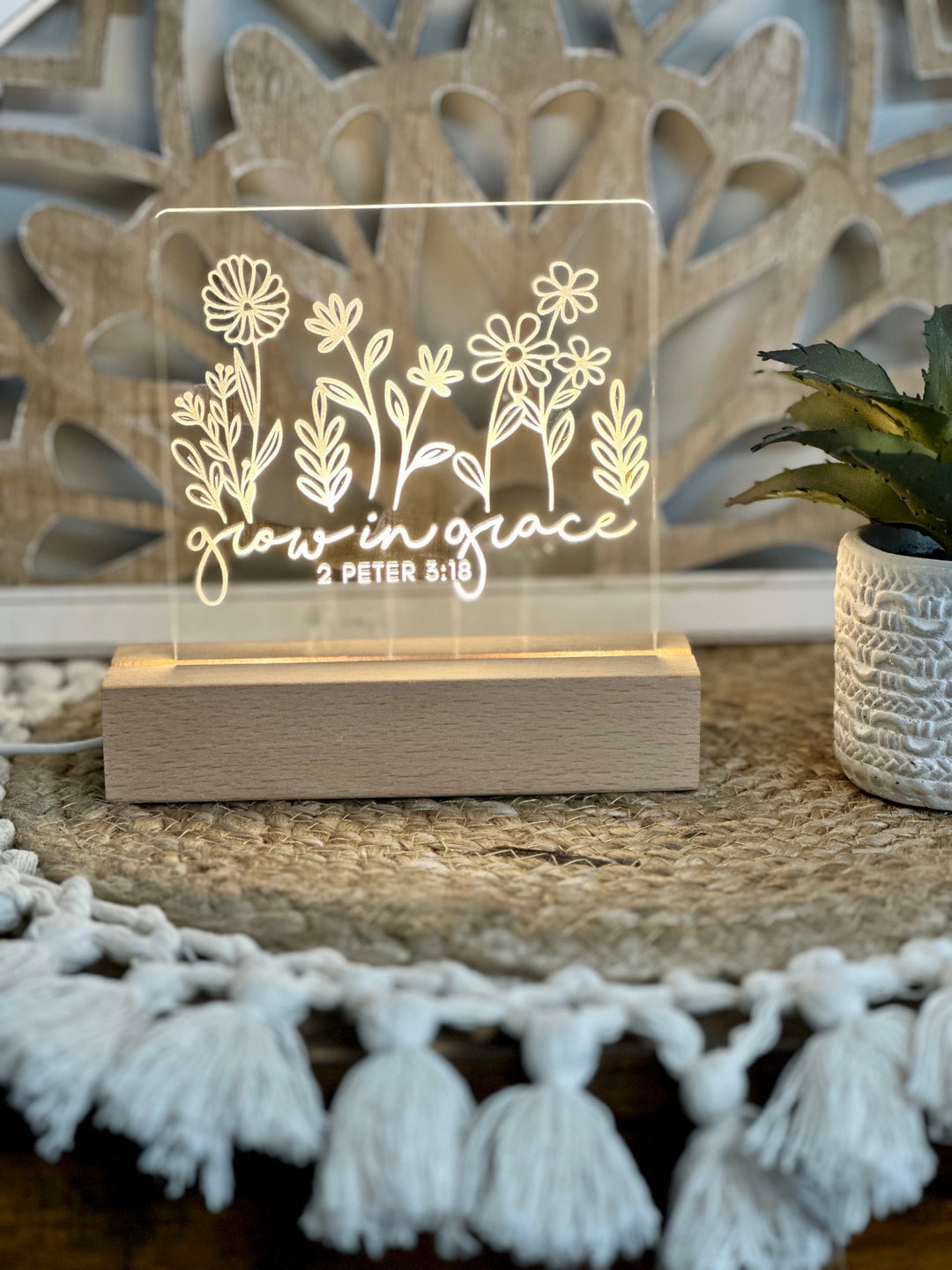 Bible Verse Led Light| Custom Led Night Light|bible Verse Night Light ...