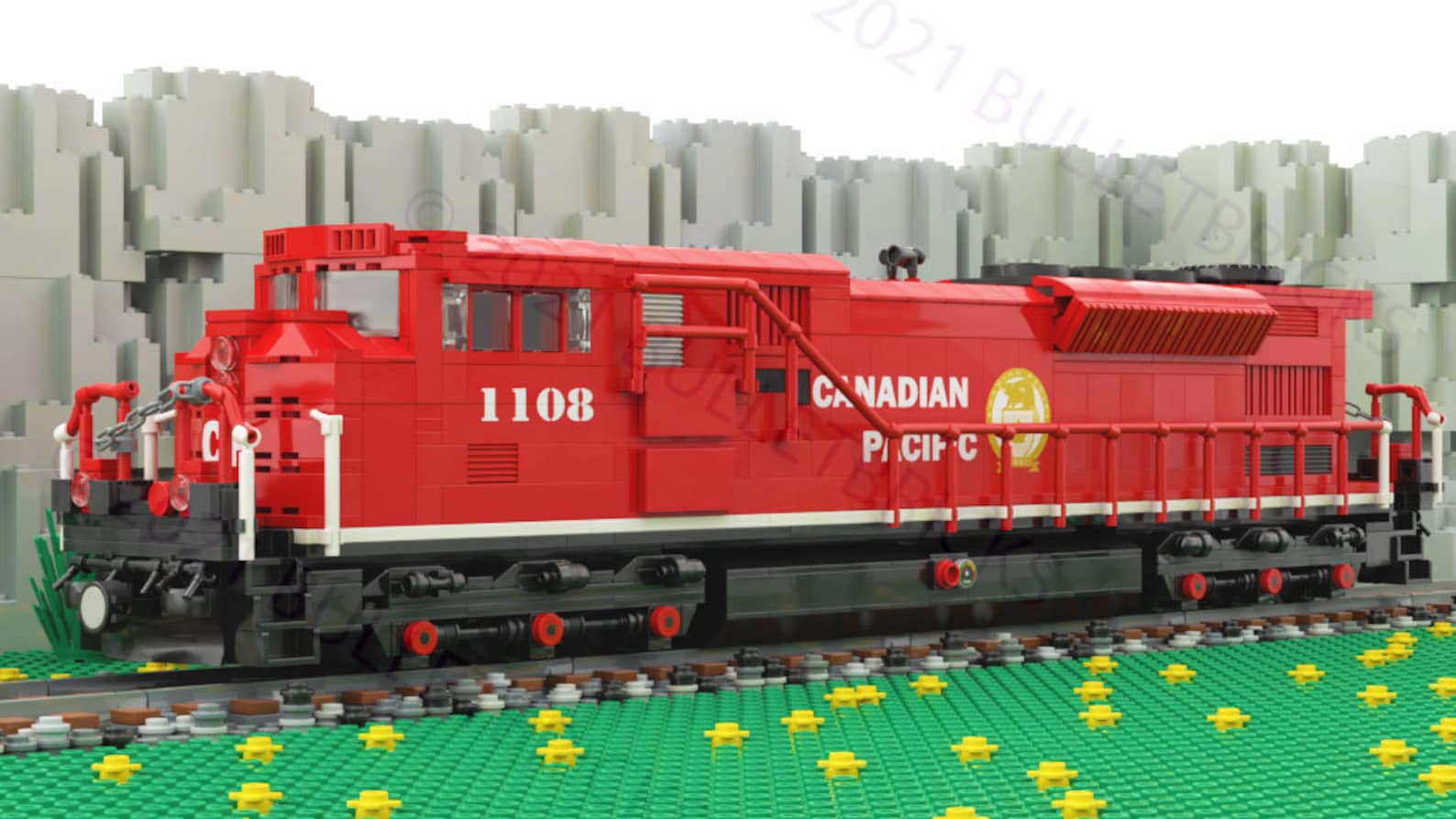 Custom Lego Train MOC Canadian Pacific EMD SD-70 Engine 8W | Etsy