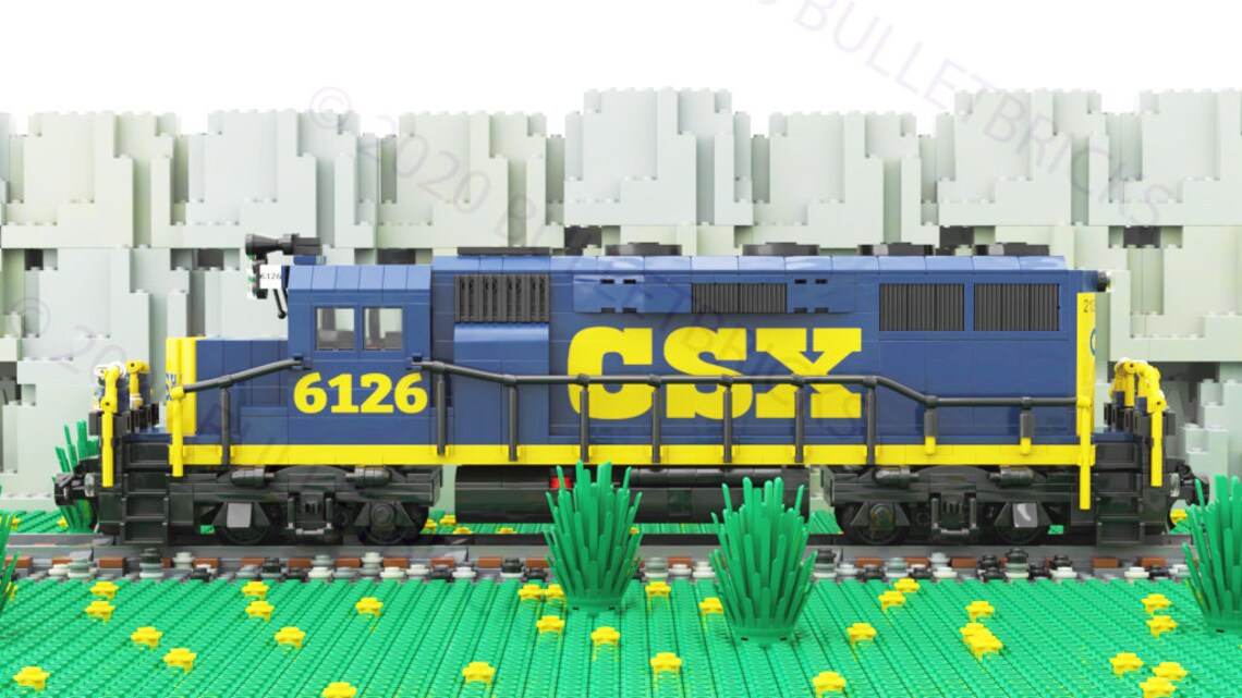 Custom Lego Train Moc Engine CSX EMD GP-40 8 Wide Instructions | Etsy