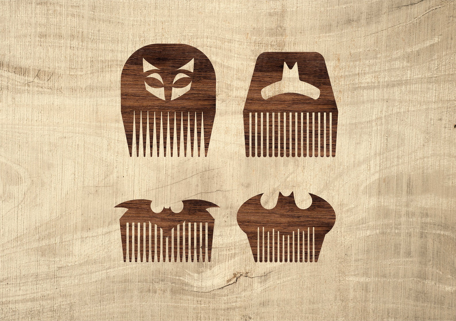 Beard Combs Svg, Hair Combs, Combs Svg Dxf Files for Laser, Hair ...