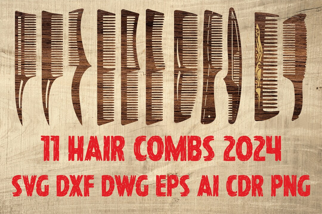 Original Laser-cut SVG & DXF Files: Beard Combs, Hair Combs, and More ...